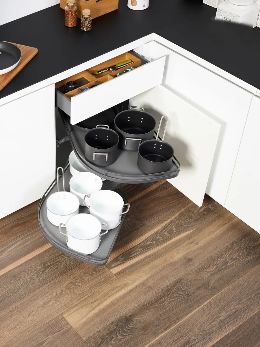 LeMans kitchen corner unit solution from Kesseböhmer